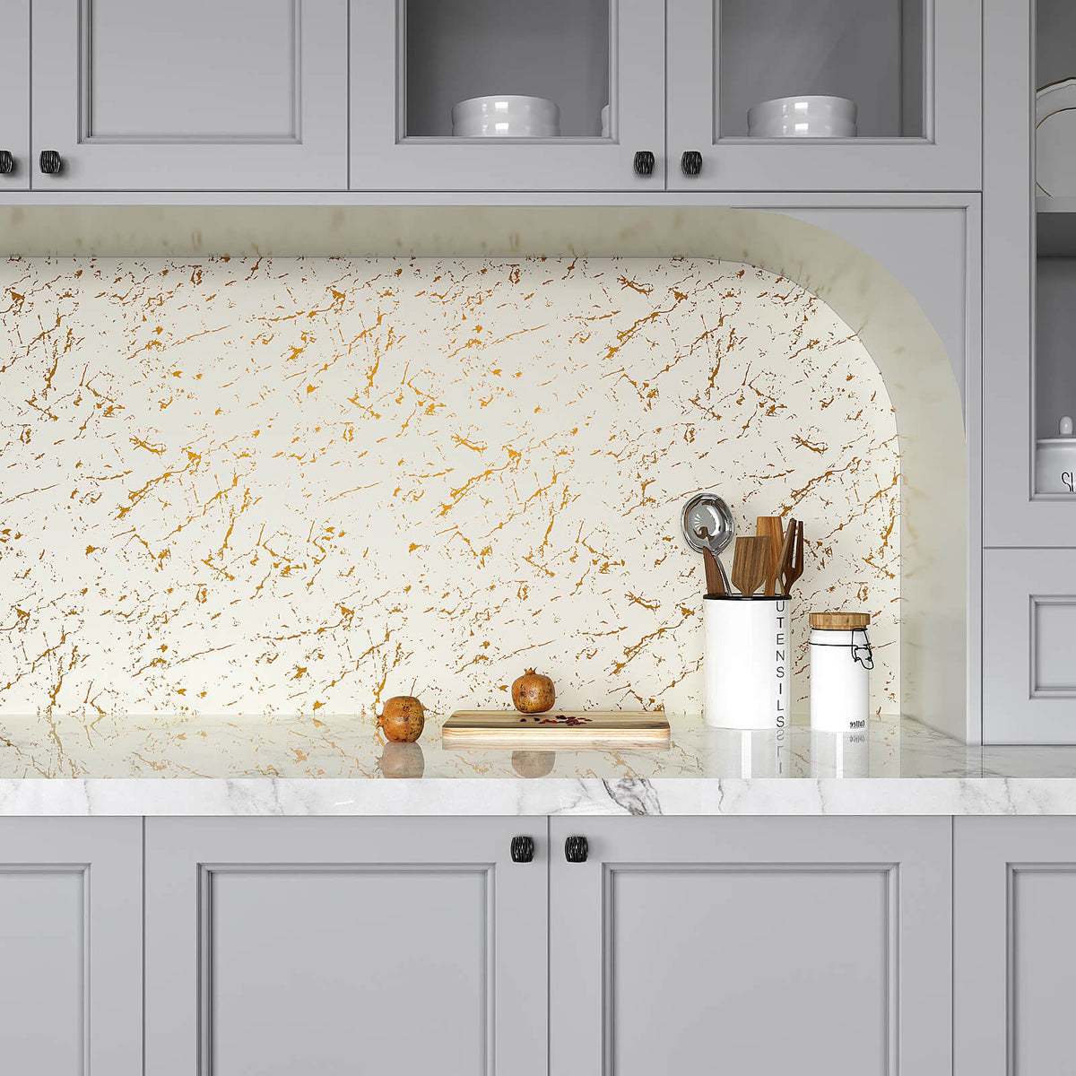 VEELIKE Beige Gold Countertop Contact Paper – Veelike
