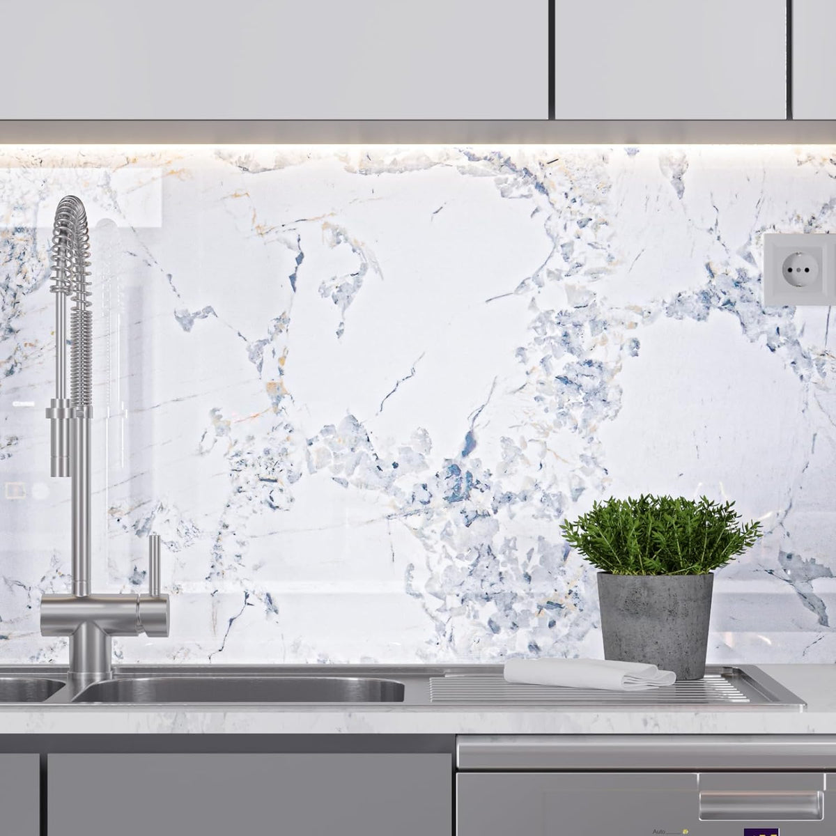 VEELIKE Spruce White Marble Contact Paper – Veelike