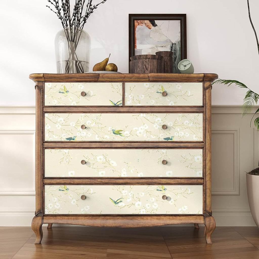 VEELIKE Cream Bird Floral Wallpaper – Veelike