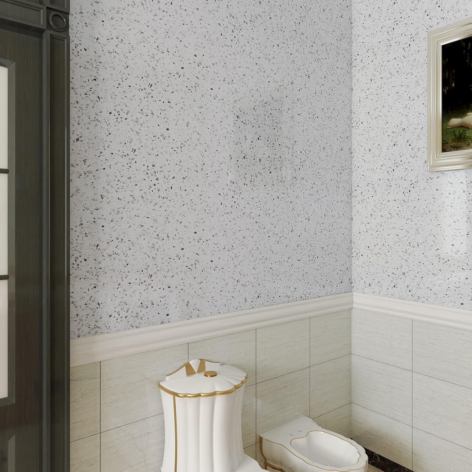 CRE8TIVE White Granite Contact Paper – Veelike