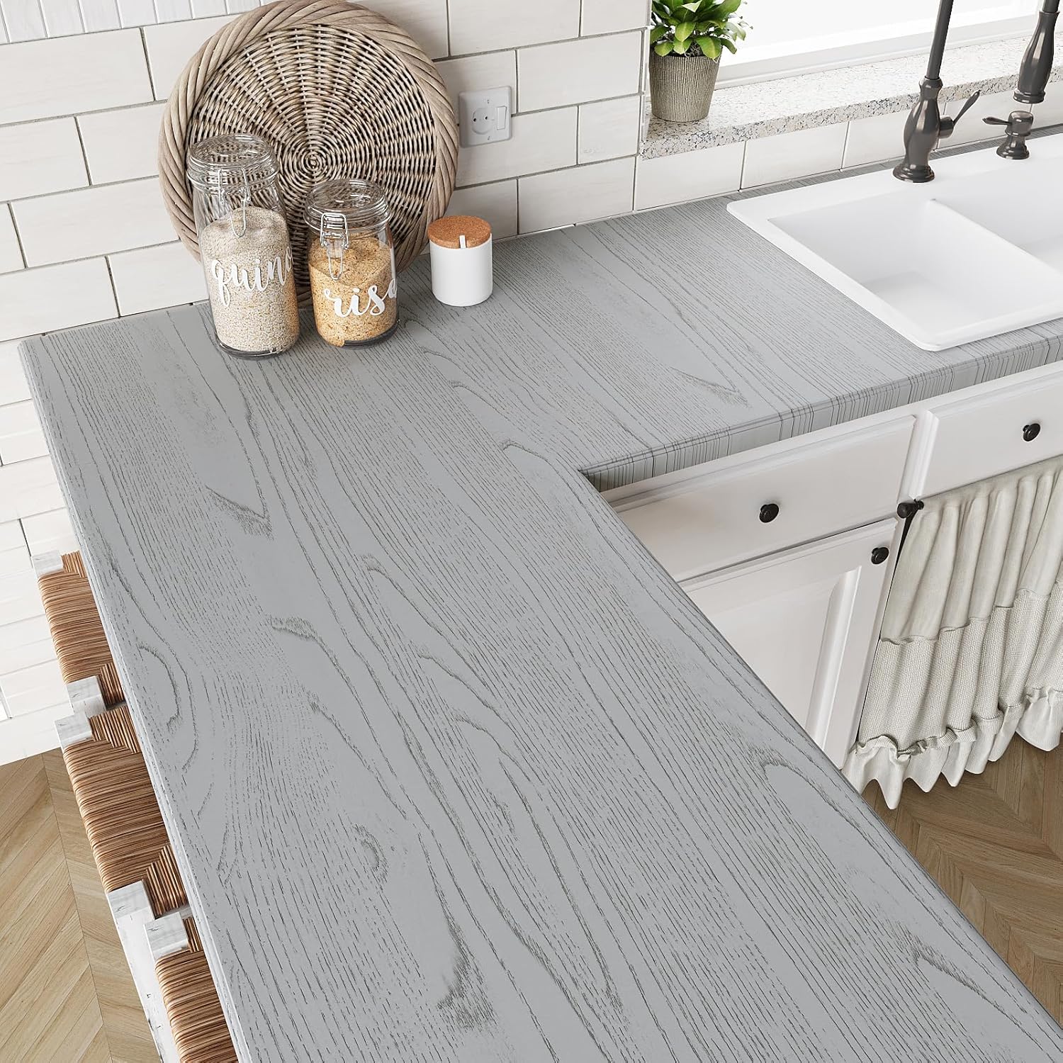 VEELIKE Light Grey Wood Wallpaper – Veelike