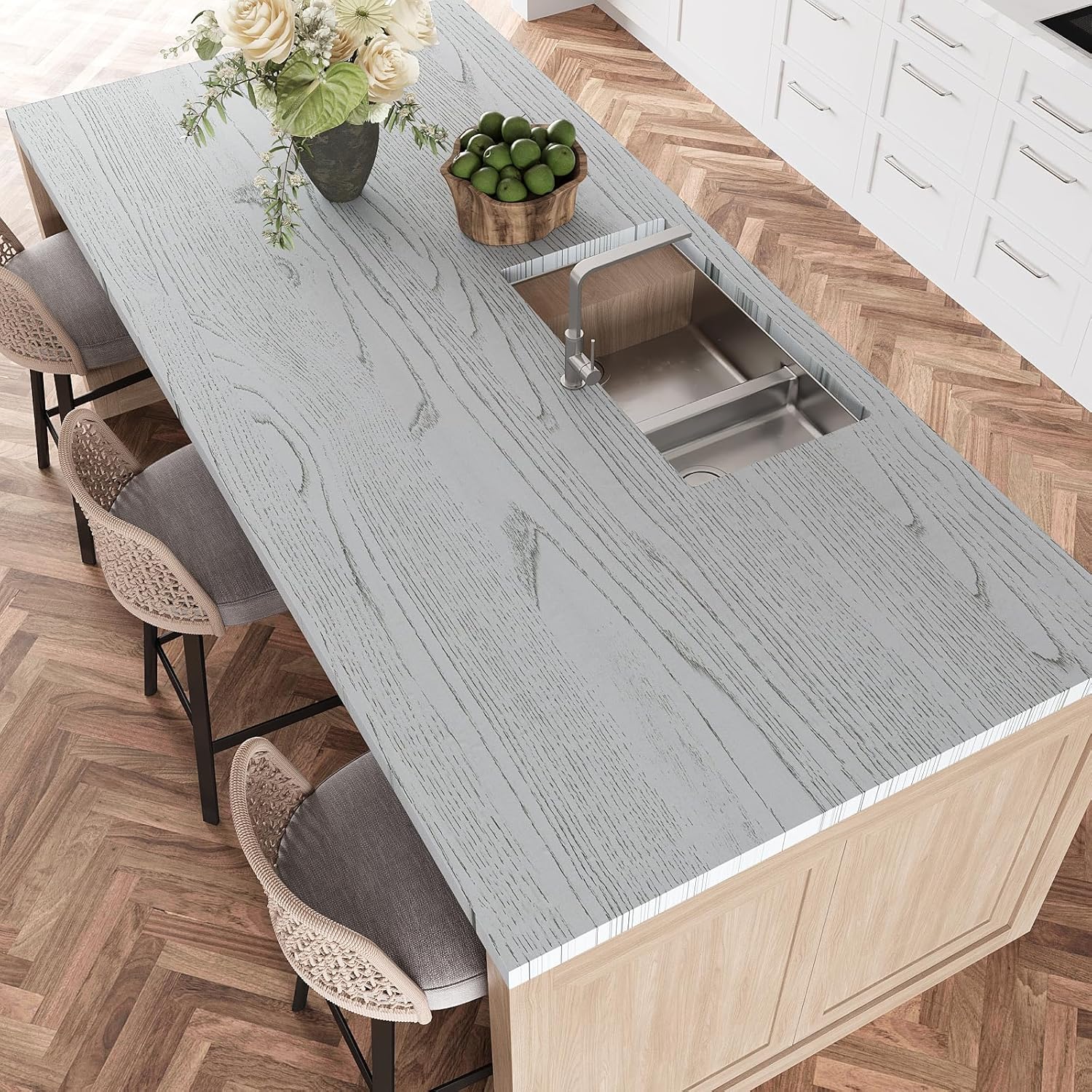VEELIKE Light Grey Wood Wallpaper – Veelike