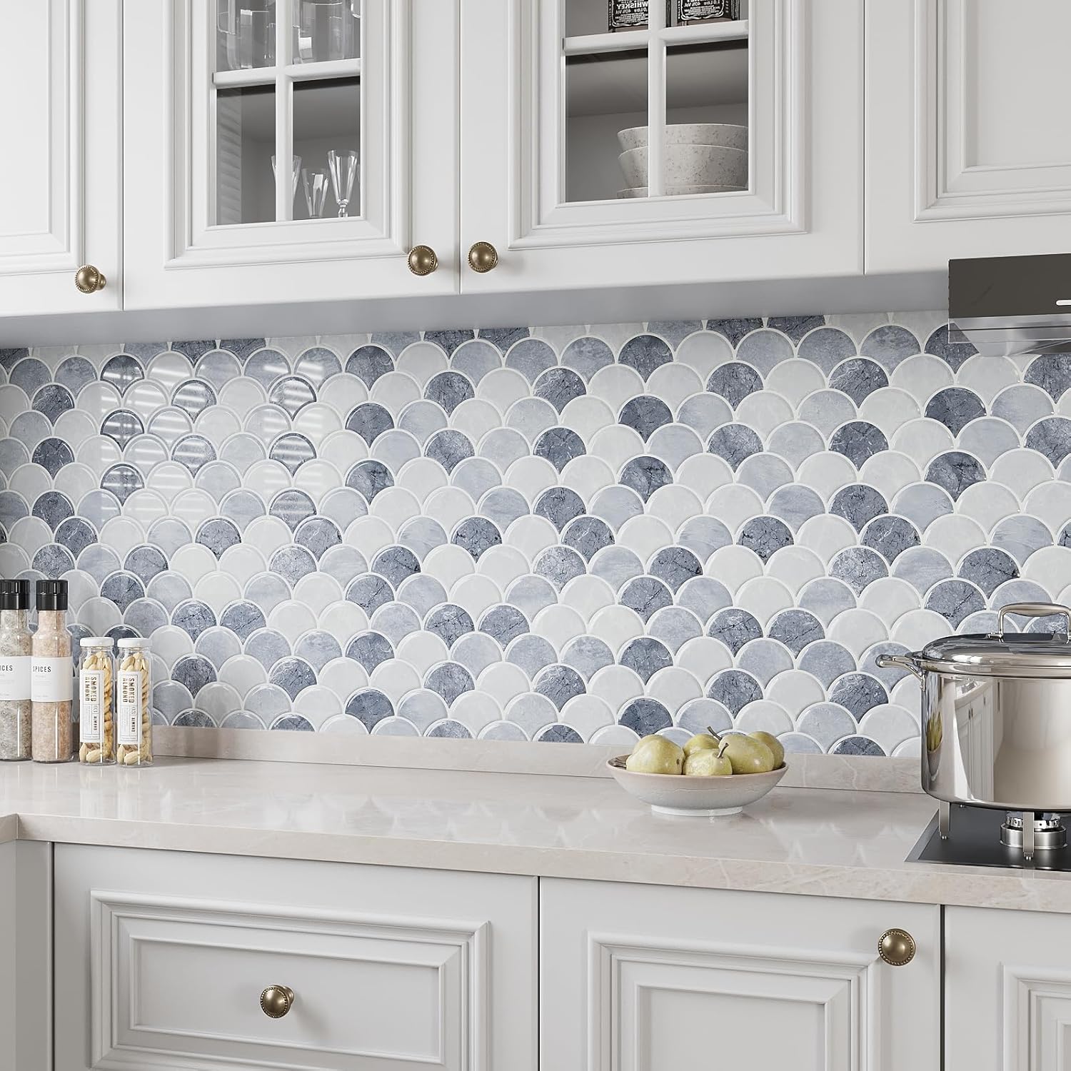 VEELIKE Grey Fish Scale Backsplash Tile – Veelike