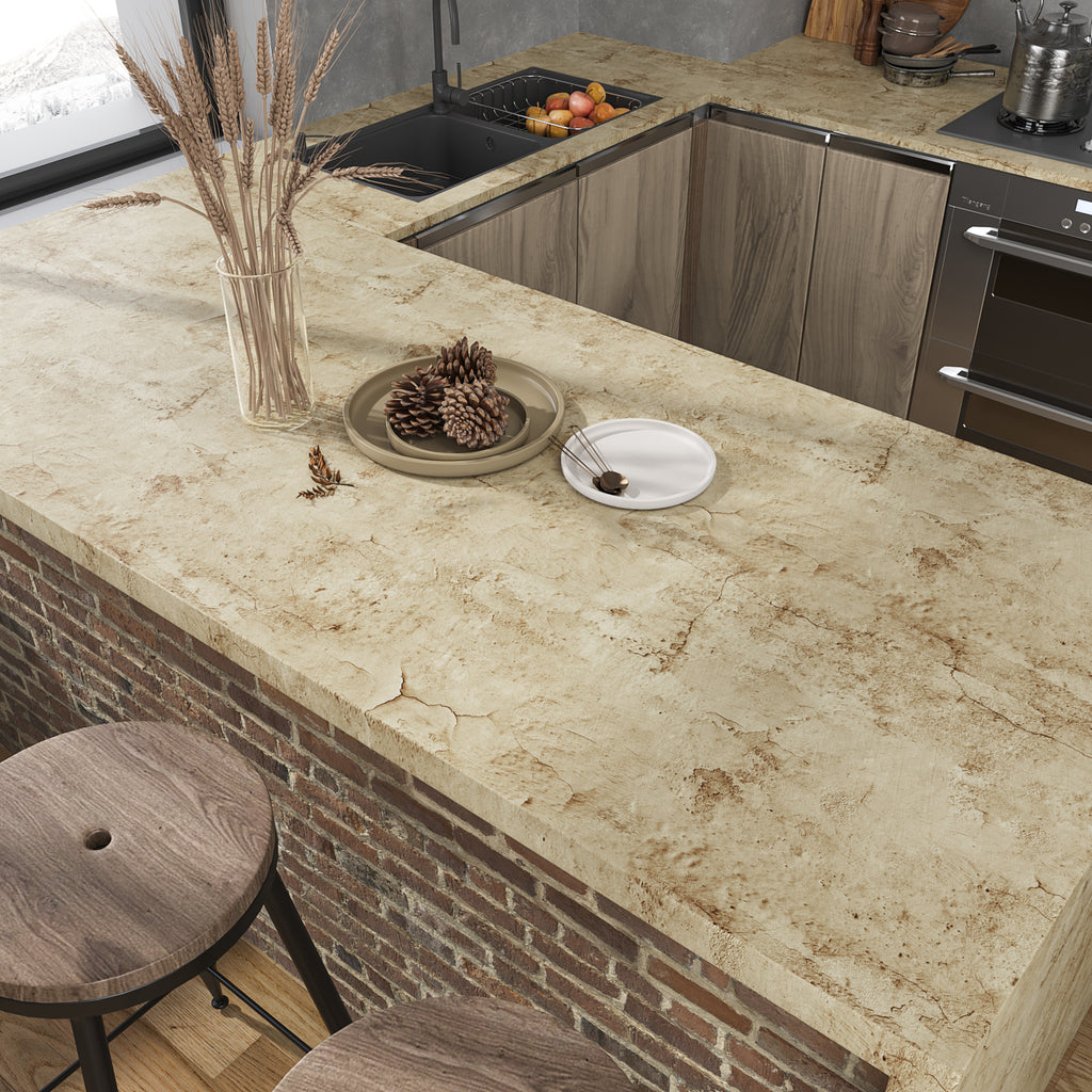 VEELIKE Aged Tan Concrete Wallpaper – Veelike