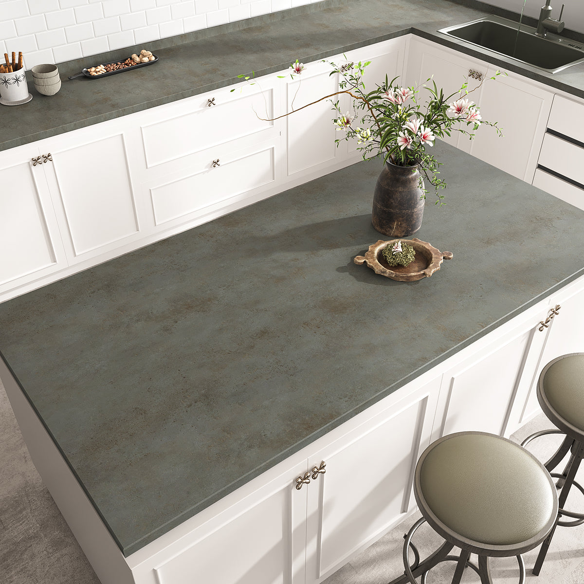 VEELIKE Rust Livid Concrete Wallpaper – Veelike