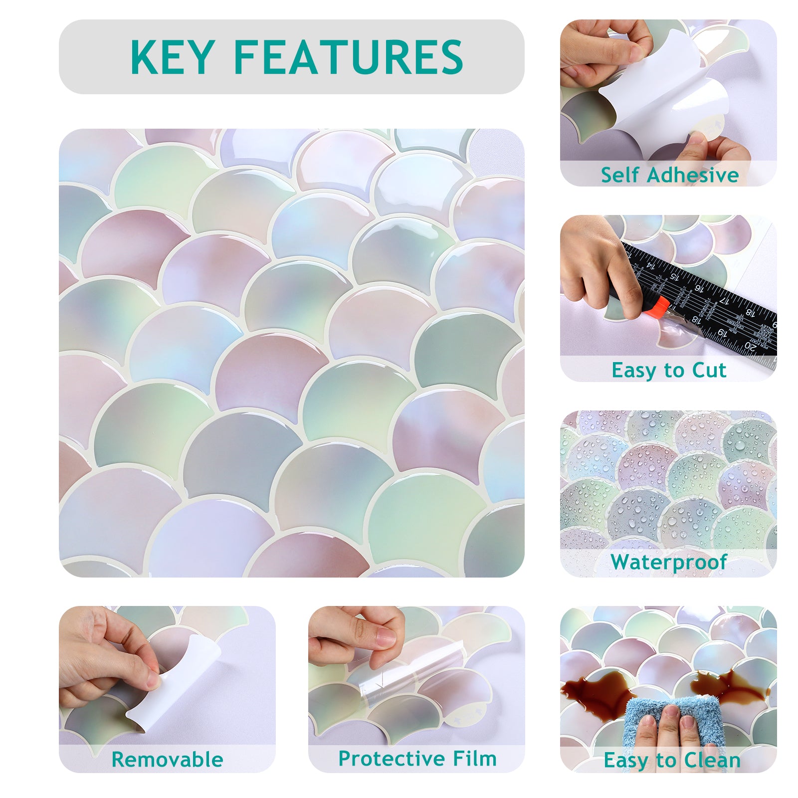 VEELIKE Fish Scale Backsplash Tile – Veelike