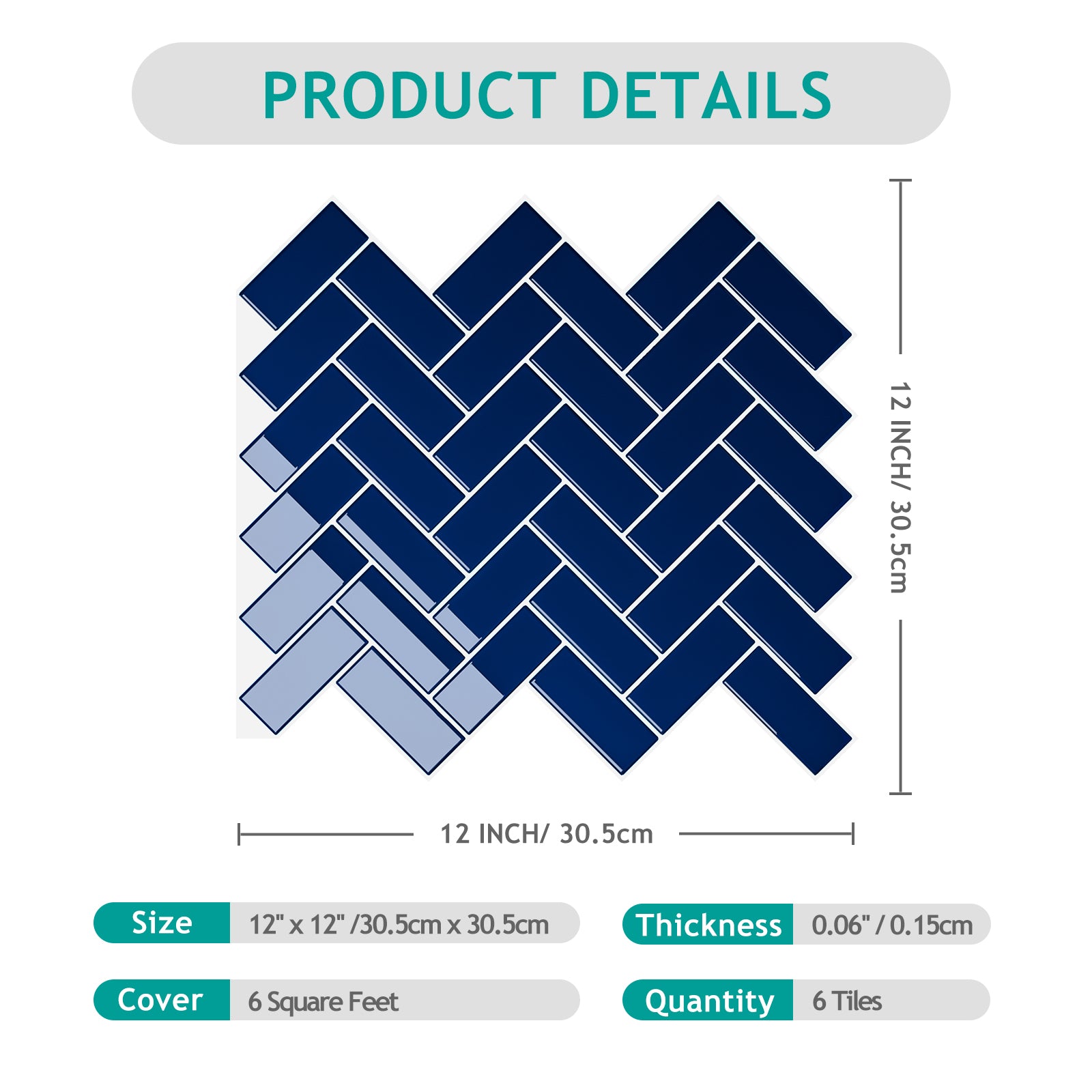 VEELIKE Royal Blue Kitchen Backsplash Tiles – Veelike