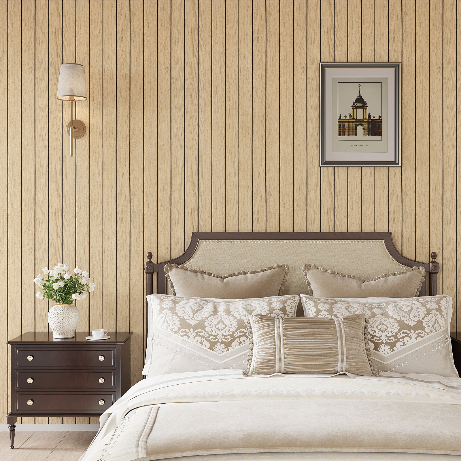 VEELIKE Large Roll Light Oak Wood Slat Wall Panel – Veelike