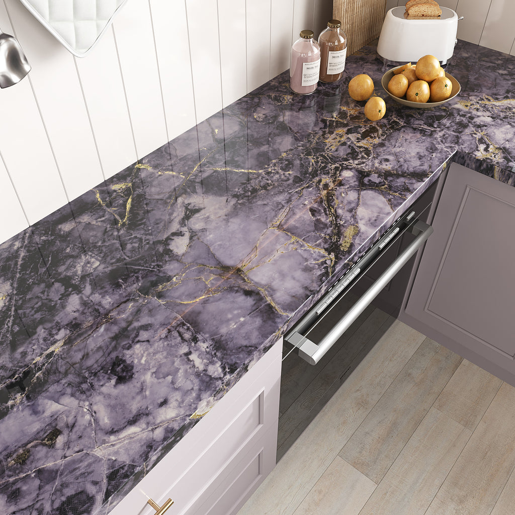 VEELIKE Luxury Gold Purple Countertop Contact Paper – Veelike