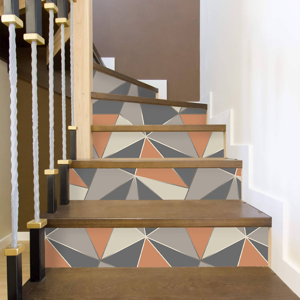 VEELIKE Grey Apex Geometric Wallpaper – Veelike