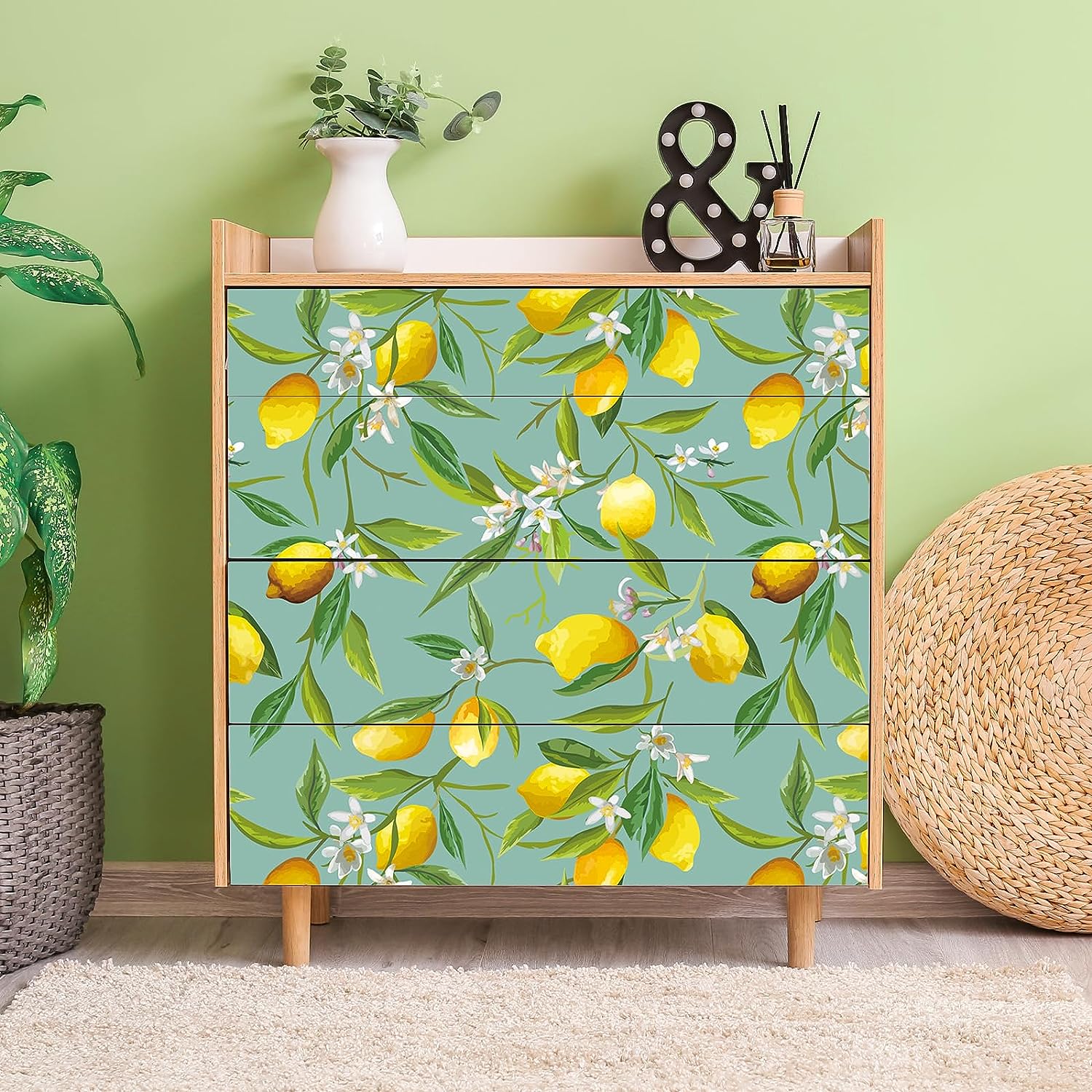 VEELIKE Green Lemon Fruits Wallpaper – Veelike