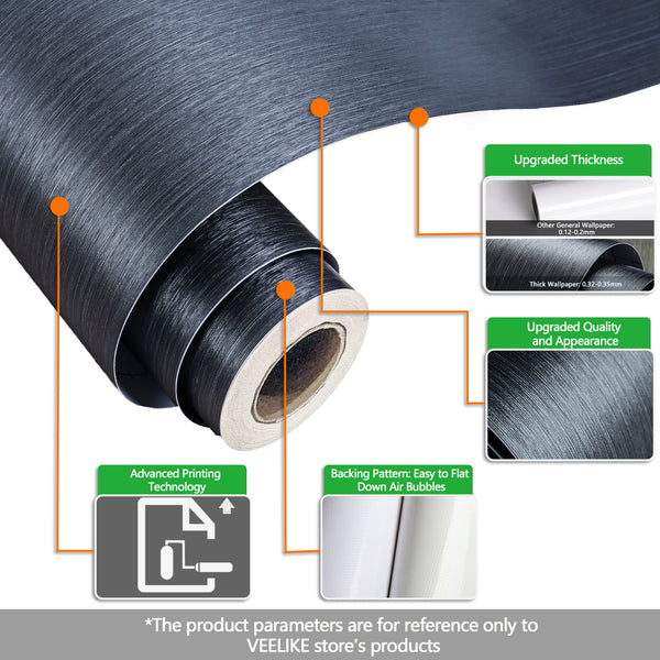 VEELIKE Blue Brushed Stainless Steel Contact Paper – Veelike
