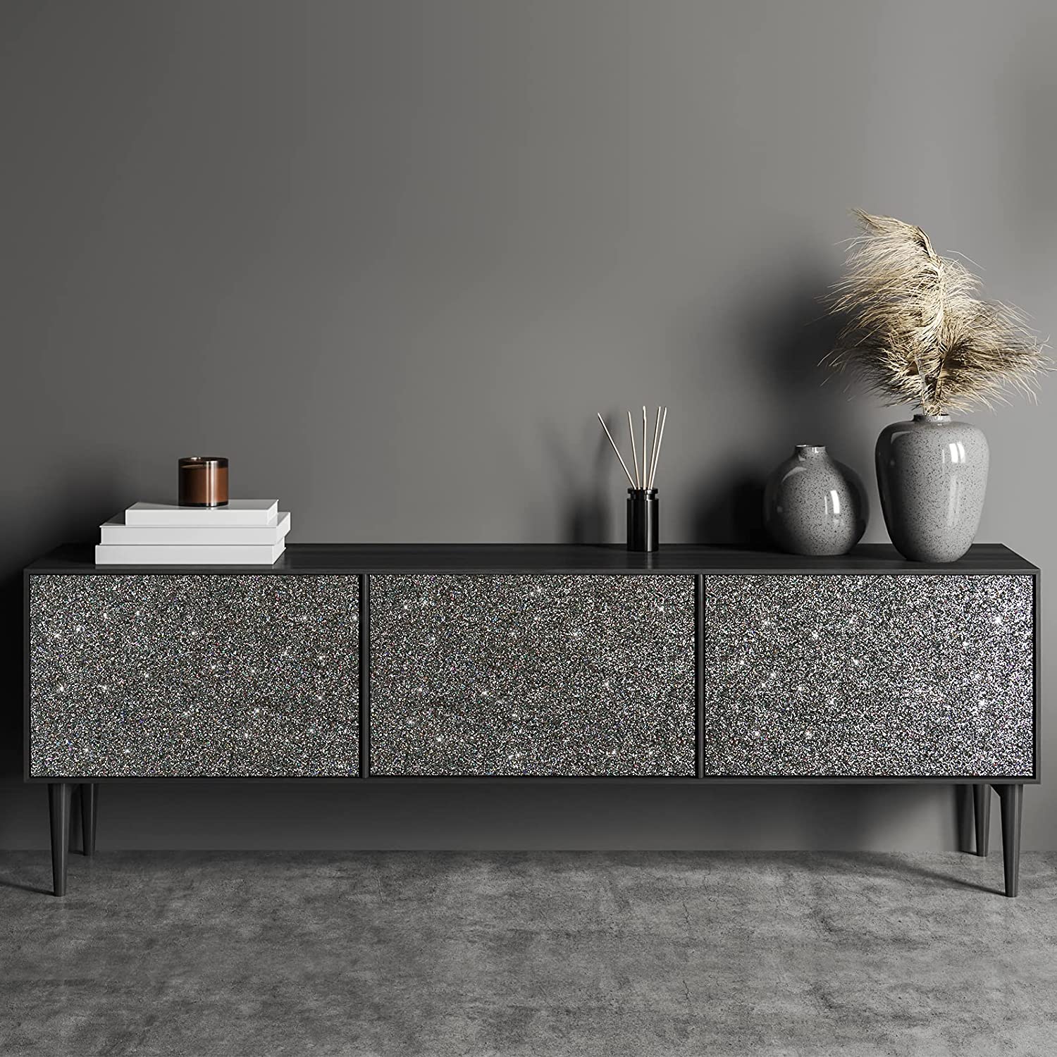 VEELIKE Grey Holographic Glitter Contact Paper – Veelike