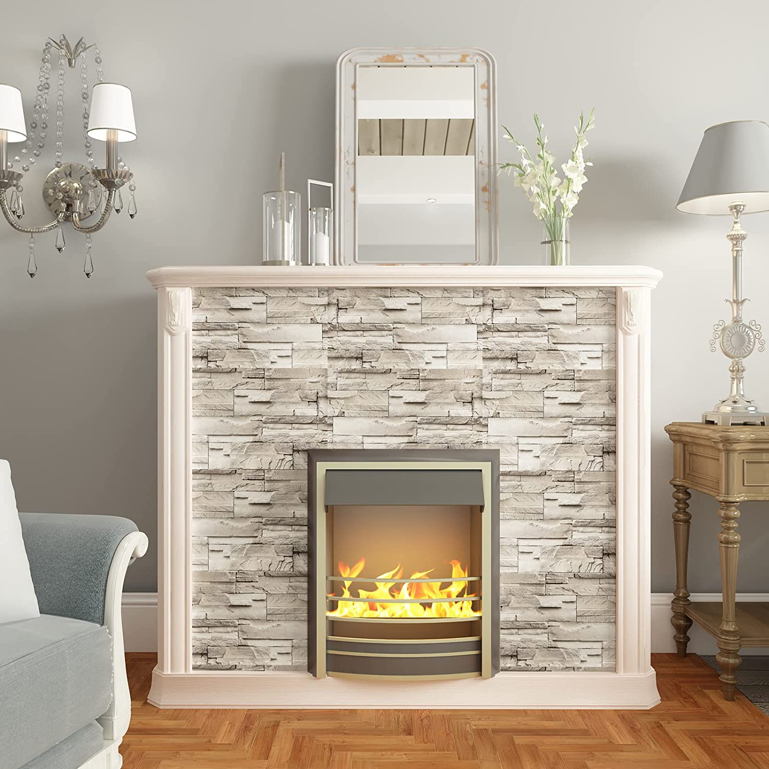 VEELIKE 3D Stacked Brick Contact Paper – Veelike