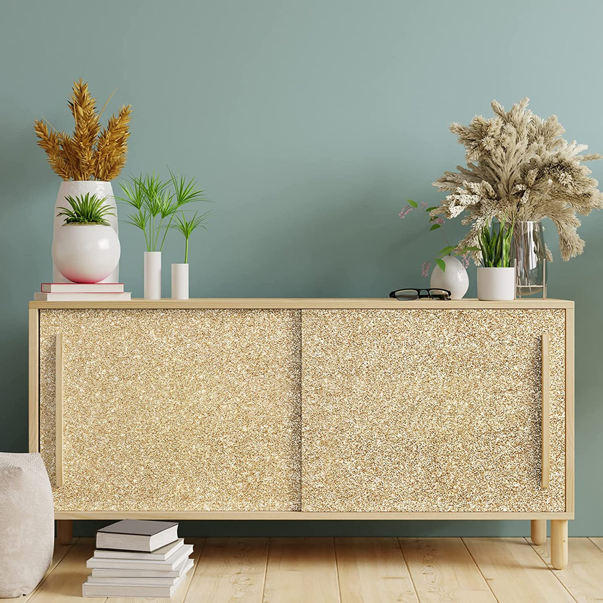 VEELIKE Champagne Gold Glitter Contact Paper – Veelike