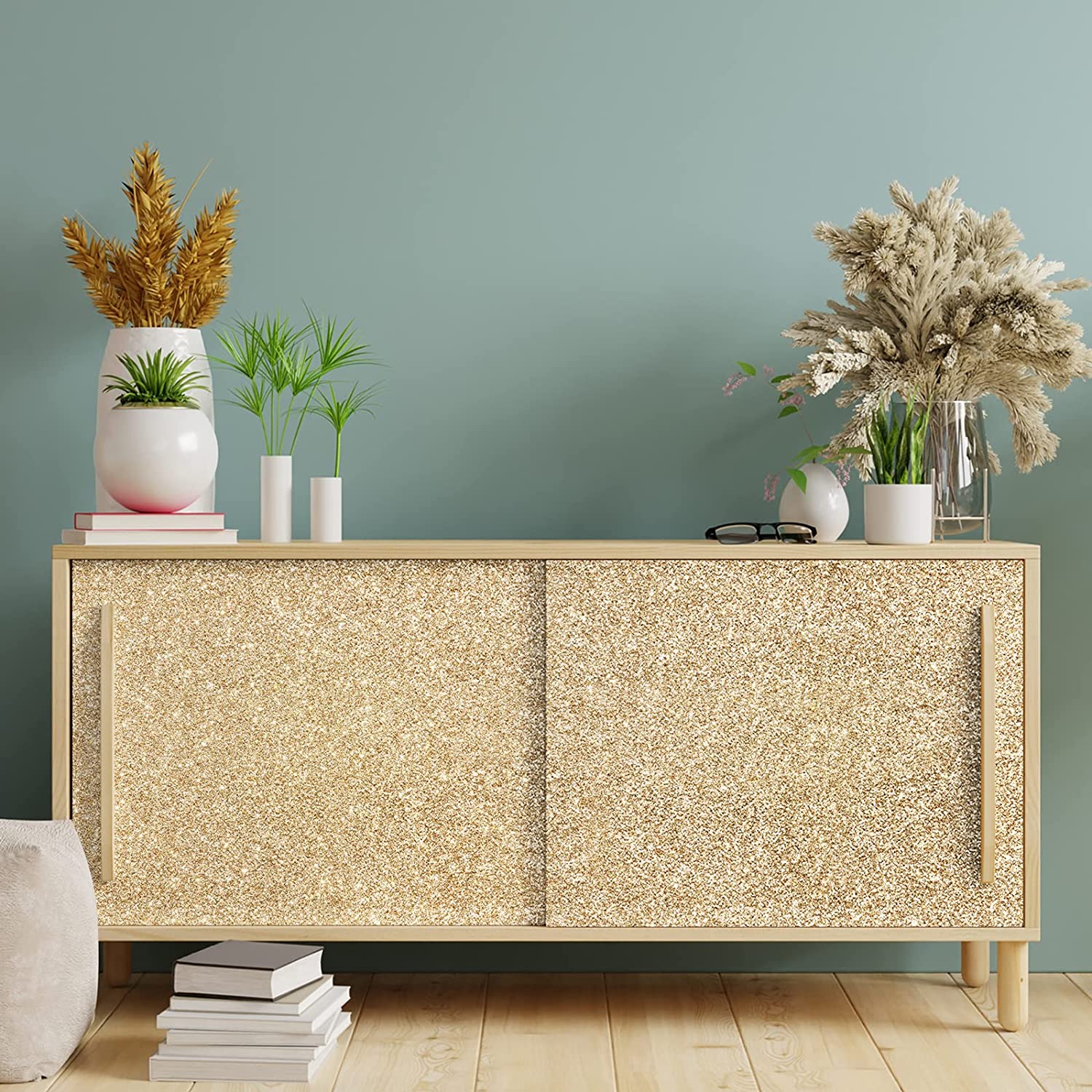 VEELIKE Champagne Gold Glitter Contact Paper – Veelike