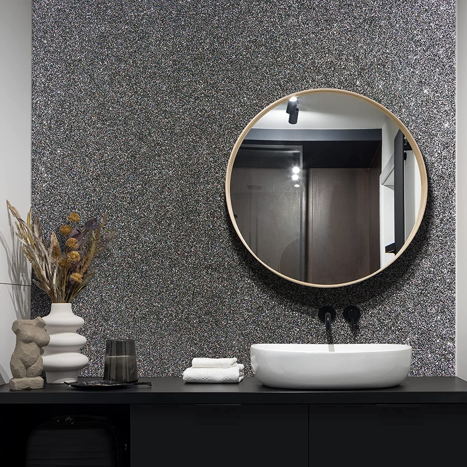 VEELIKE Grey Holographic Glitter Contact Paper – Veelike