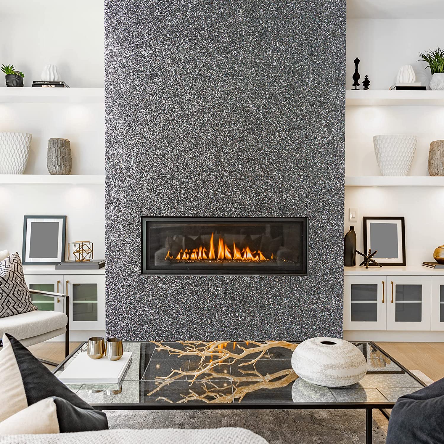 VEELIKE Grey Holographic Glitter Contact Paper – Veelike