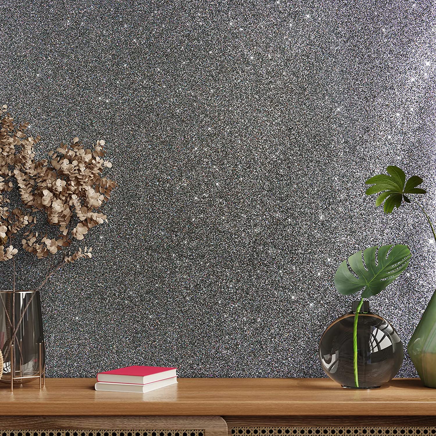 VEELIKE Grey Holographic Glitter Contact Paper – Veelike