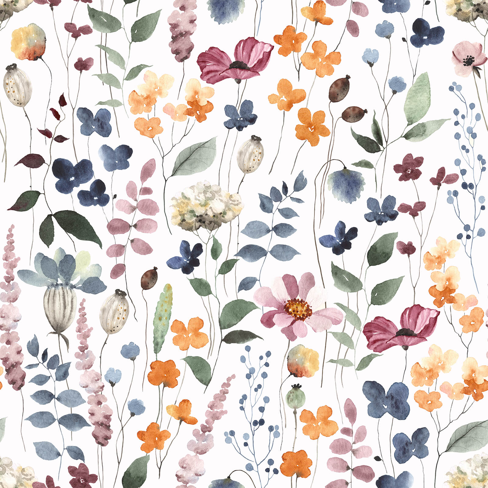 VEELIKE Vintage Multicolor Leaves Floral Wallpaper – Veelike