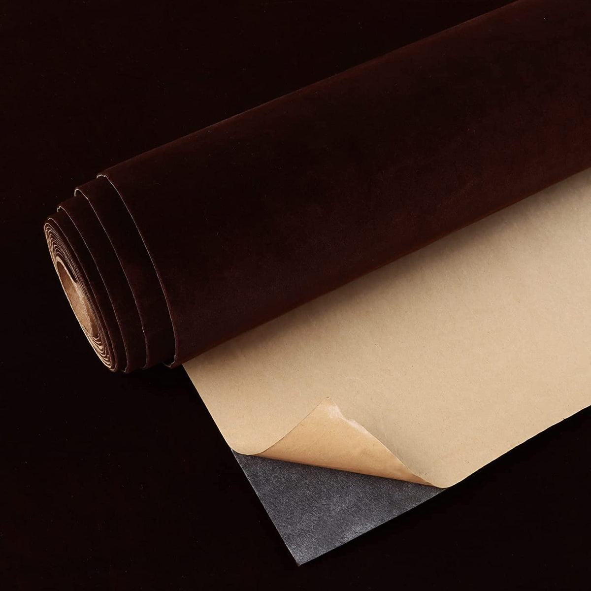 VEELIKE Self Adhesive Brown Velvet Flock Contact Paper – Veelike